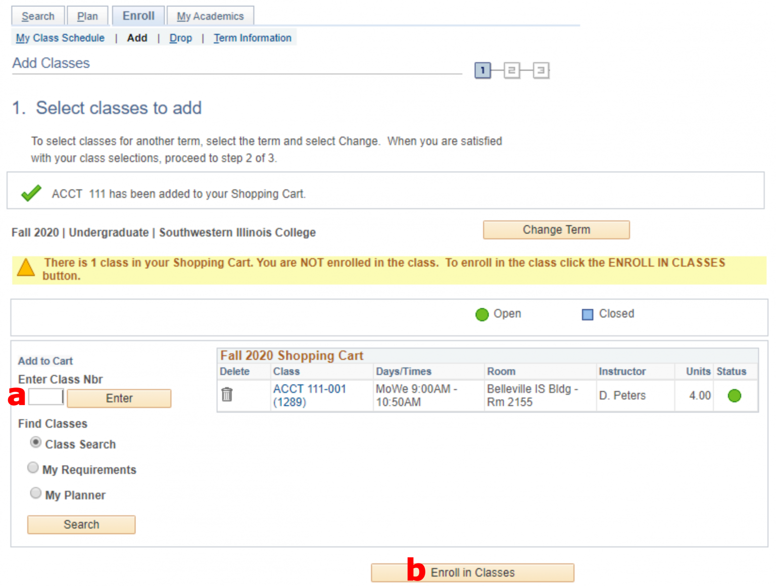 Enroll in Classes - Southwestern Illinois College