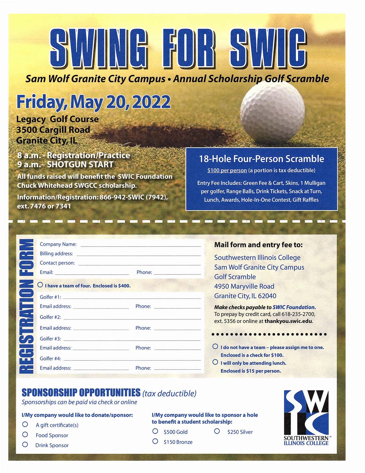 SWIC Golf Tournament Flyer_2022 – Southwestern Illinois College
