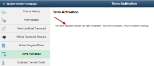 Student Self-Term Activation – Southwestern Illinois College
