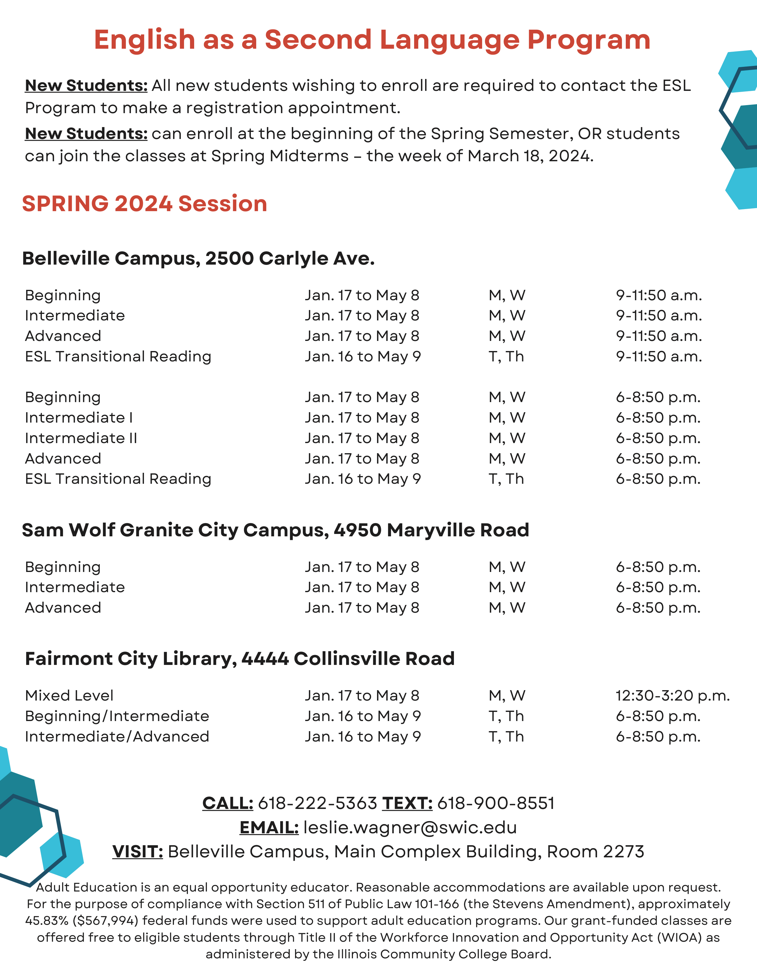 English as a Second Language (ESL) - Southwestern Illinois College