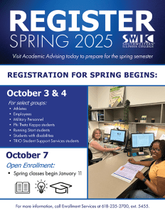 Registration is fast and easy - Southwestern Illinois College